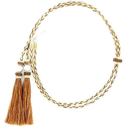 M&F Western Products Natural Horsehair Leather Stampede String Hatband ...