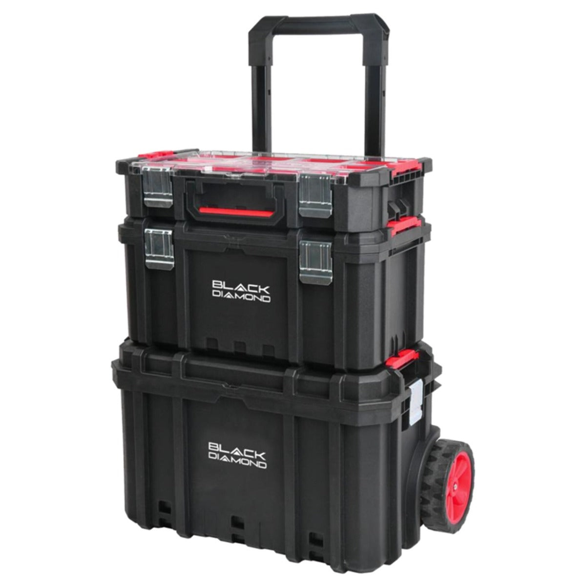 Black Diamond 3 Piece Modular Rolling Toolbox Set ...