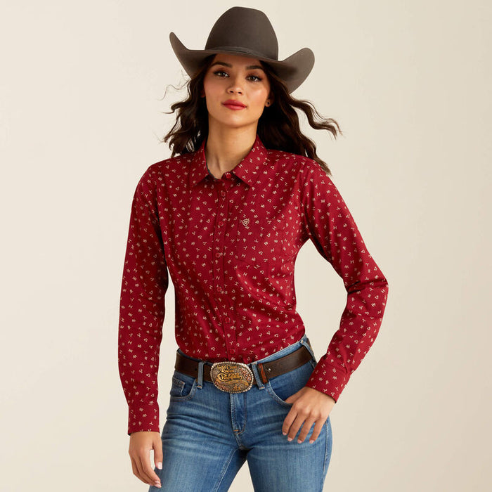 Ariat Women's Kirby Stretch Shirt - Red Cattle Brand ...