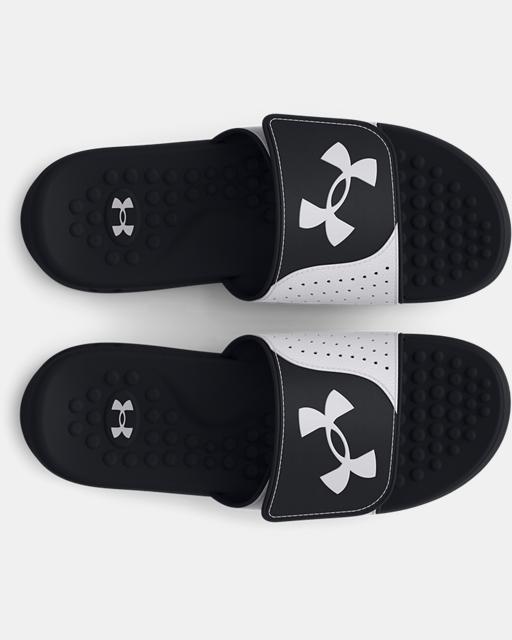 Under Armour Men's UA Ignite 7 Pro Slide Sandal - Black/White/Black ...
