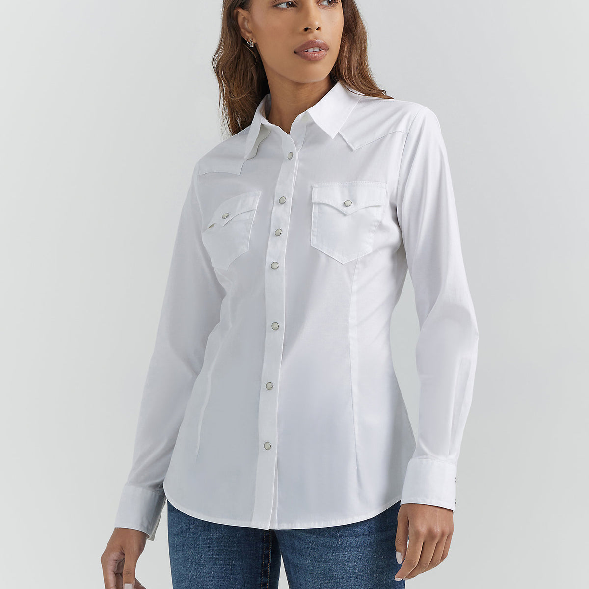 Wrangler Women's Wrangler Long Sleeve One Point Front And Back Yokes ...