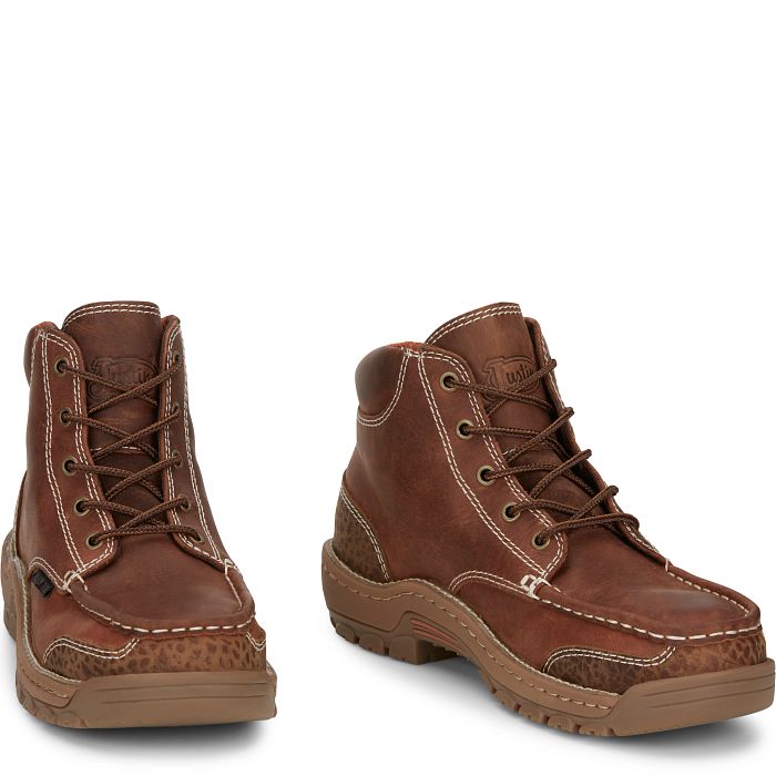 Justin Men's Corbett 5" Alloy Toe Lace-up Waterproof Work Boot ...