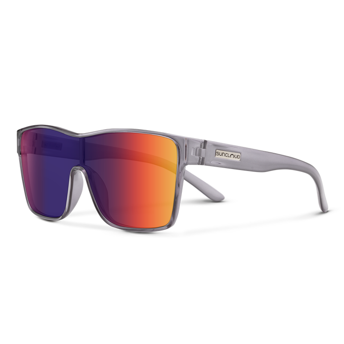 Suncloud Biff Sunglasses Transparent Gray + Polarized Plasma Mirror ...
