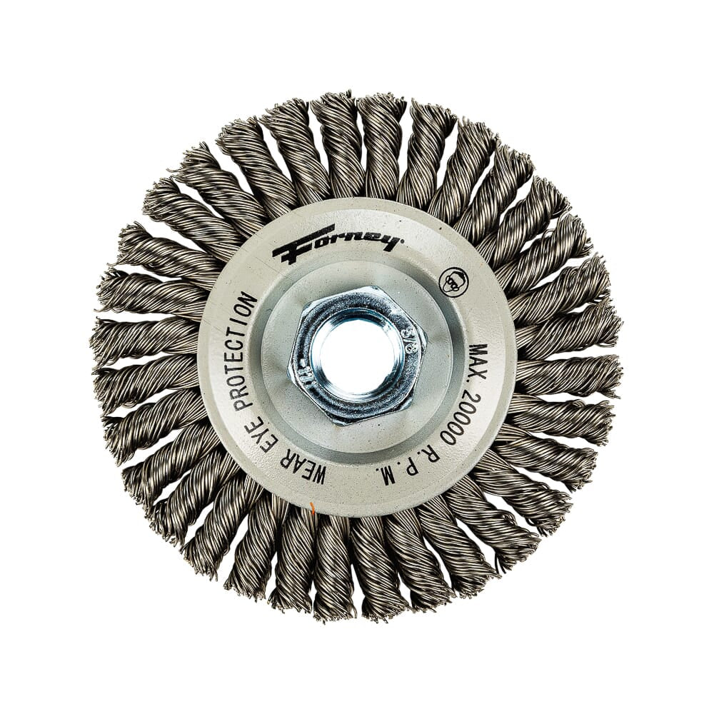 Forney Command PRO Wire Wheel, Stringer Bead, 4 In X .020 In X 5/8 In ...