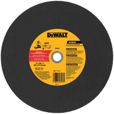 Dewalt 14 IN. X 7/64 IN. X 1 IN. Stud Cutting Wheel ...