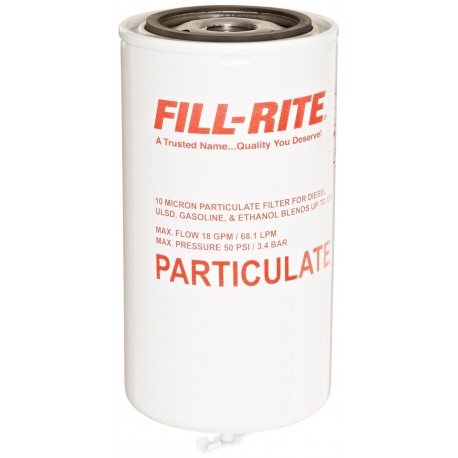 Fill-rite Particulate Spin-on Fuel Filter With Drain Valve 18gpm, 10 ...